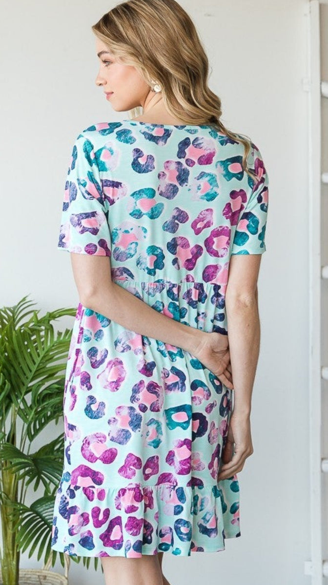 Mint Leopard Print Pocket Dress – Magnolia Trading Post