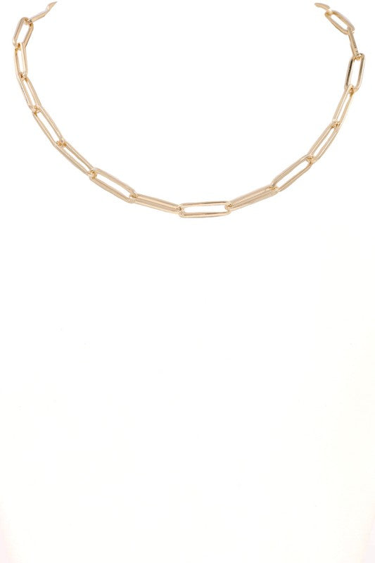 Gold Paperclip Style Chain Necklace – Magnolia Trading Post